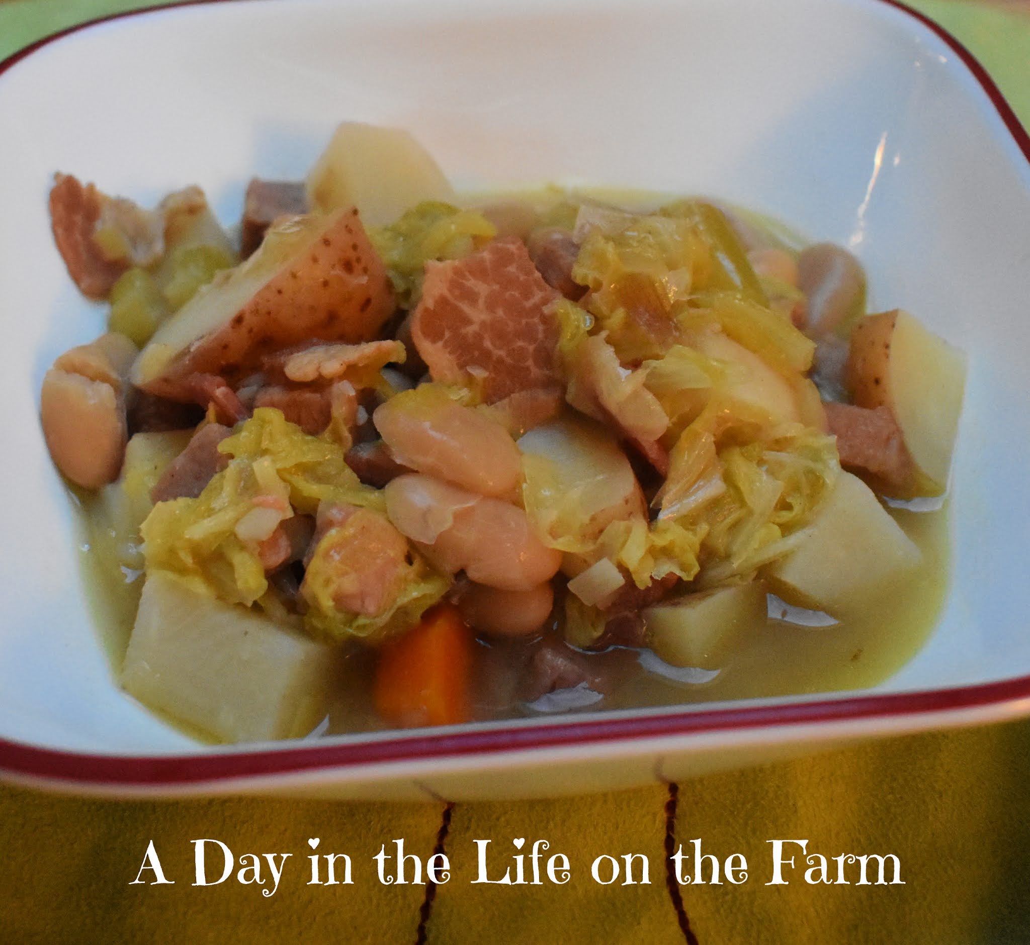 A Day in the Life on the Farm: Ham and Vegetable Stew #SoupSaturdaySwappers