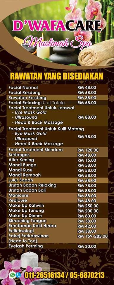 Servis D'wafacare Muslimah Spa Manjung Perak Tip Top!