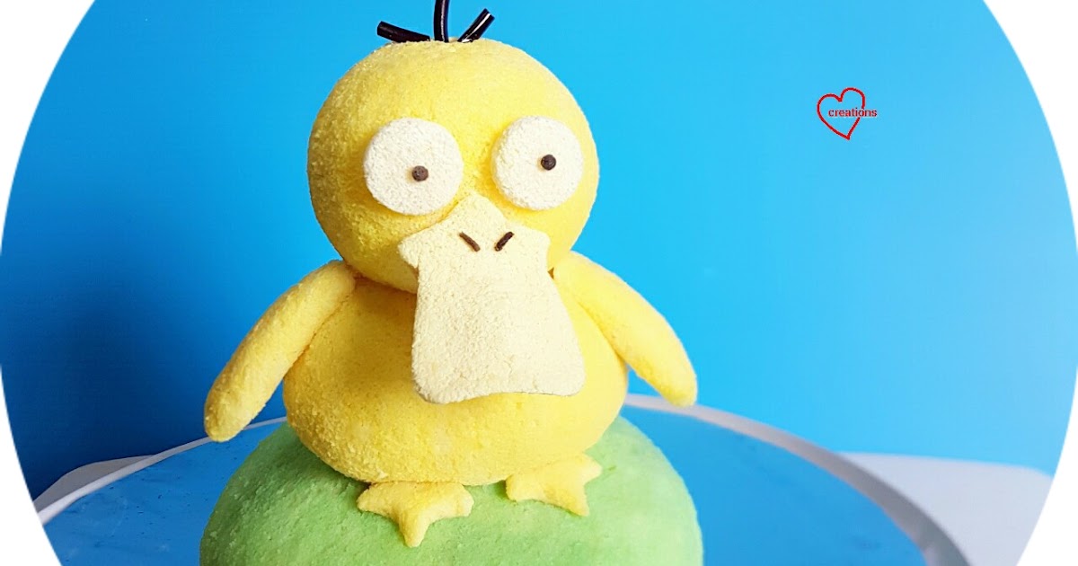 Loving Creations for You: Psyduck Chiffon Cake