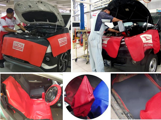TOKO SPONEVA: FENDER COVER SET - PELINDUNG MOBIL SAAT SERVIS