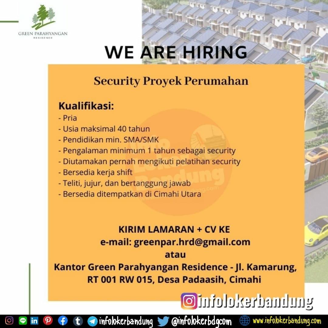 Lowongan Kerja Security Proyek Perumahan Green Parahyangan Residence ...
