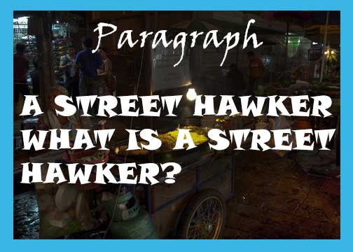A Street Hawker Paragraph. What is a street hawker.
