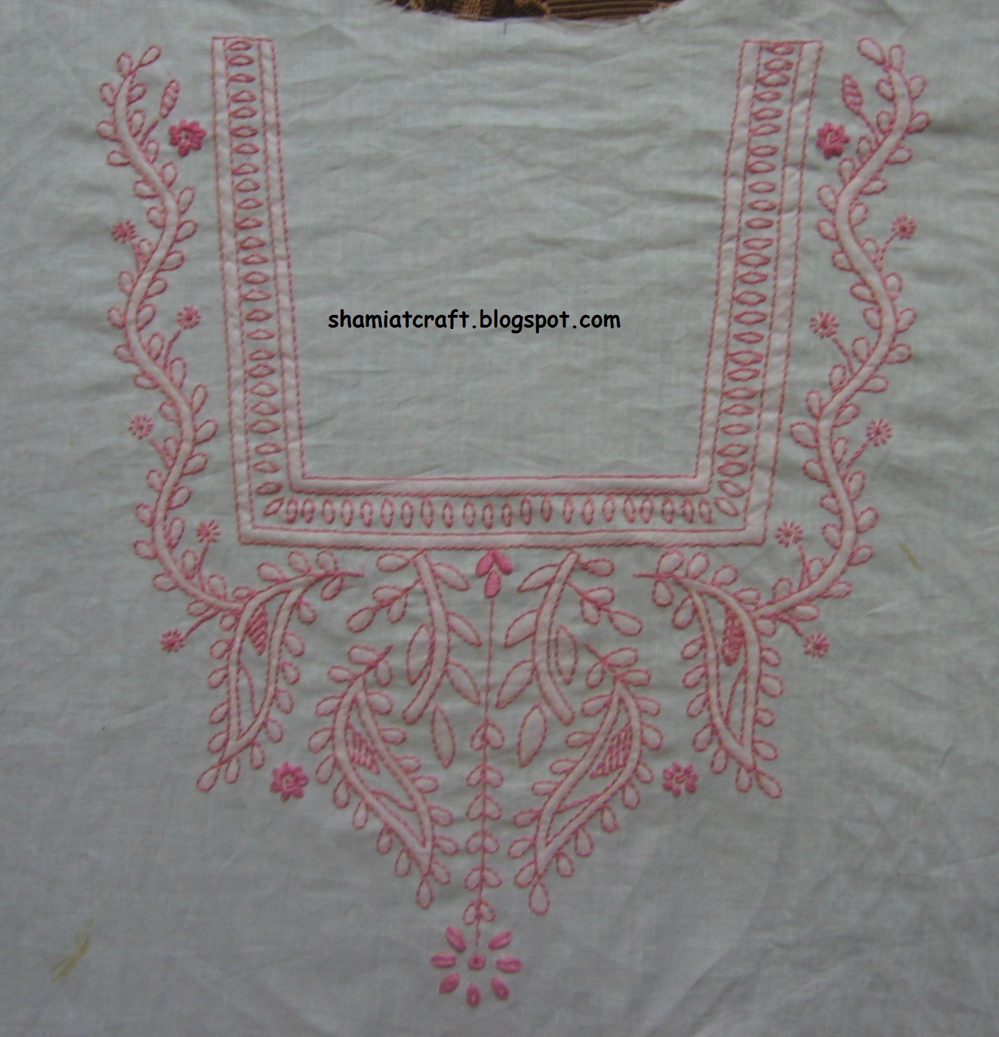 MY CRAFT WORKS: Chikankari Neck design