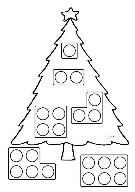 Numicon: "Choinka" Gra świąteczna dla dwóch osób