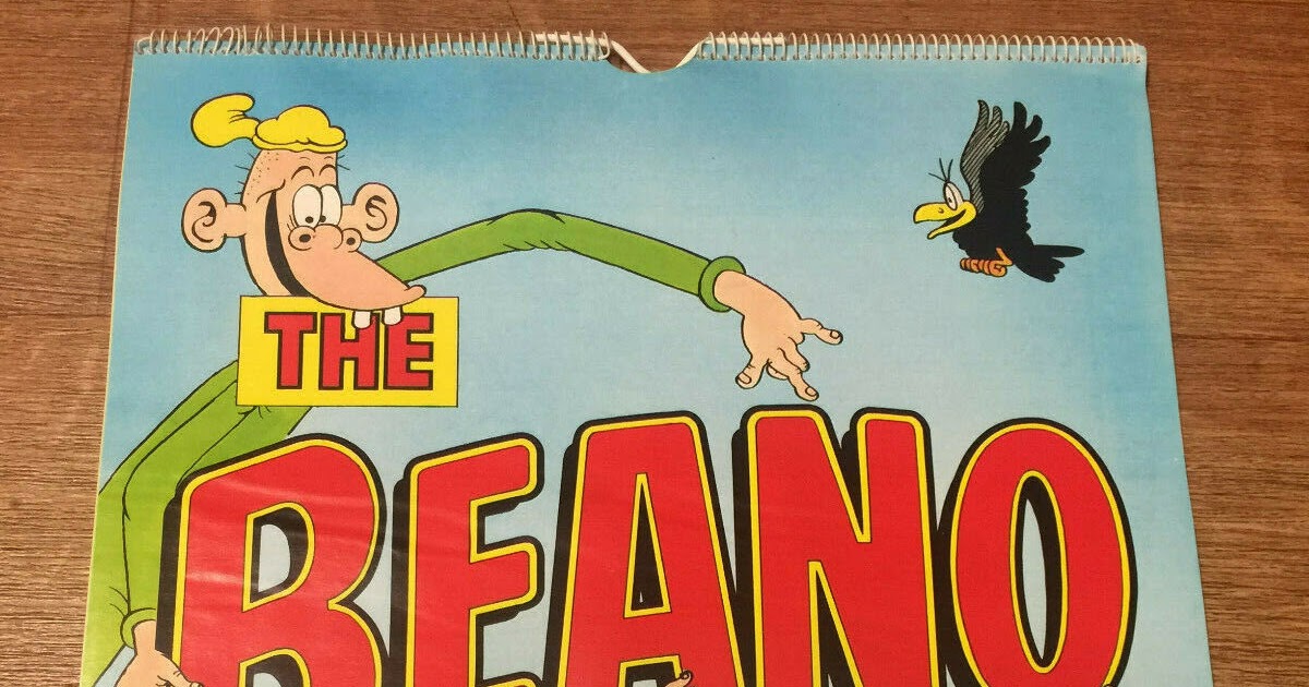 Boys Adventure Comics: UPDATED: Beano & Dandy character calendars