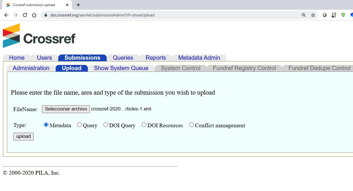 Fernando Ardito: Como activar o registrar un DOI en Crossref
