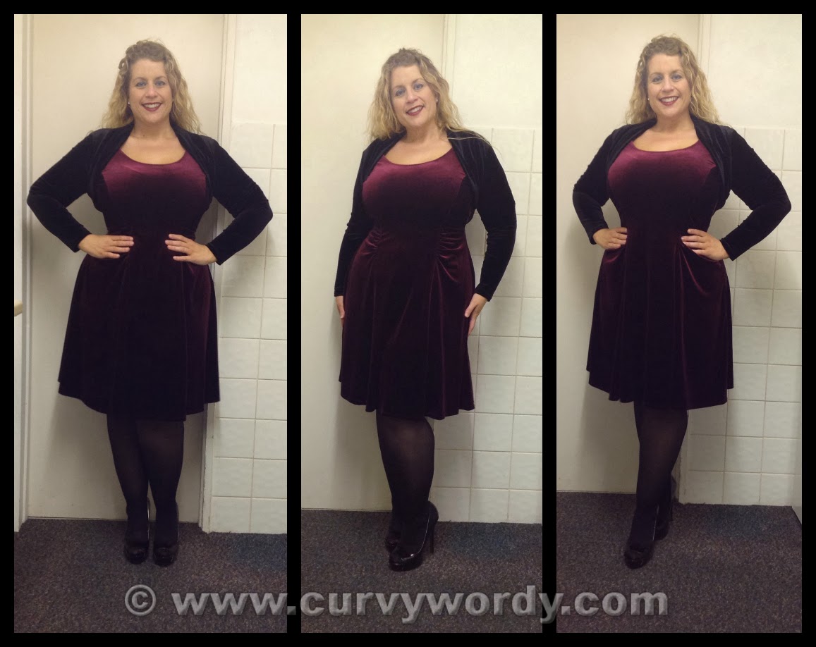 Christmas Day OOTD: Pink Clove Claret Velvet Dress and Black Velvet ...