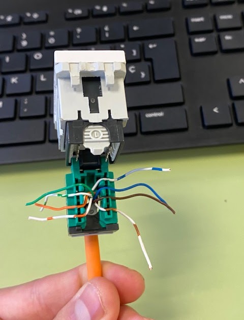 Montaje de una roseta RJ45