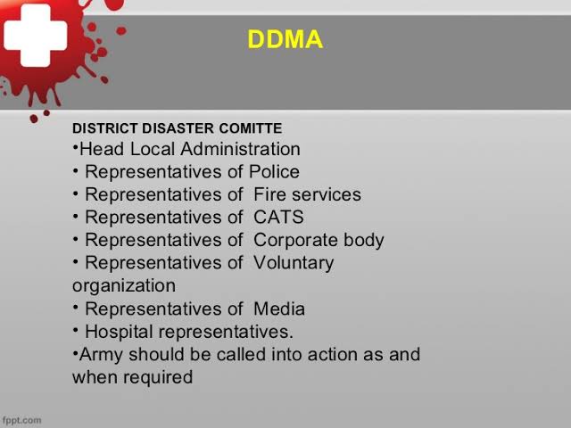 DISTRICT DISASTER MANAGEMENT AUTHORITY ---- DDMA