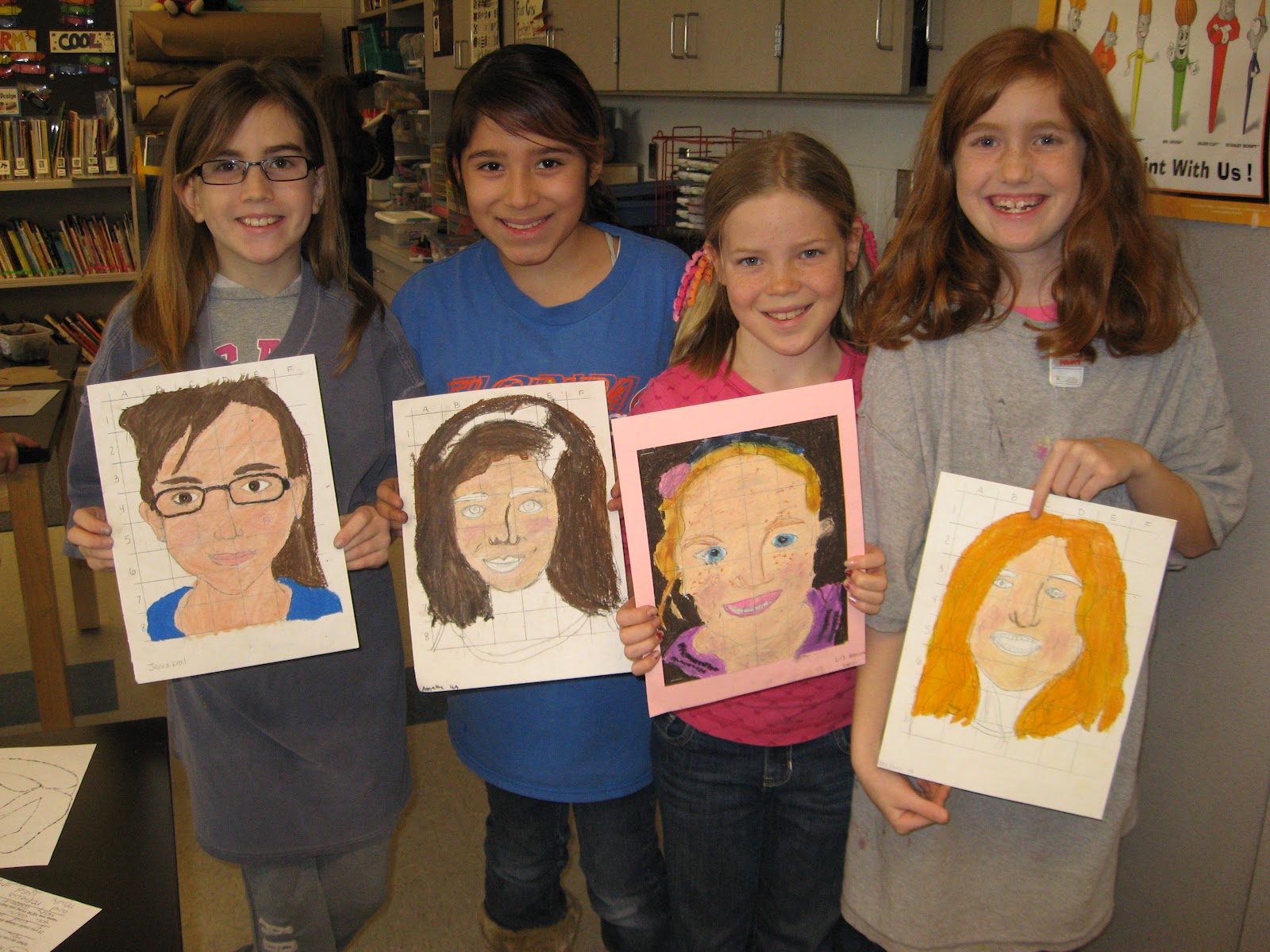 Jamestown Elementary Art Blog: 4th grade Self Portraits