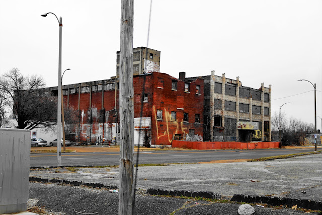 Abandoned Brick Warehouses in St. Louis Missouri off Grand Blvd.