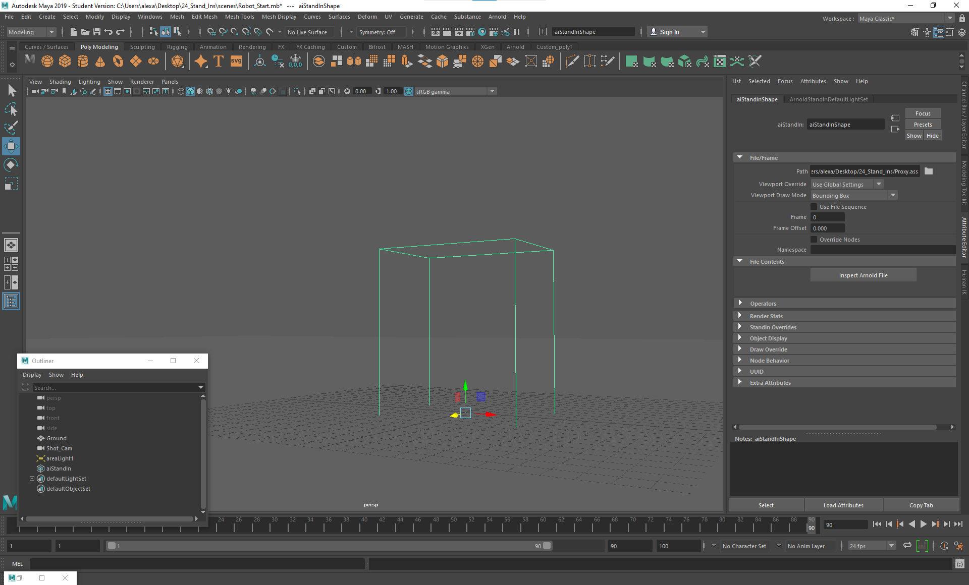Alex Martin: Maya - Lighting and Rendering 2 - Stand Ins (Proxies)