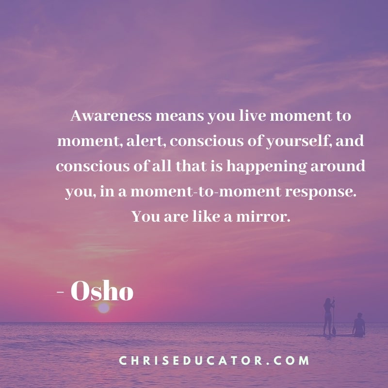 Osho On Awareness Powerful Quote That Summarises Awareness Chris Educator Personal