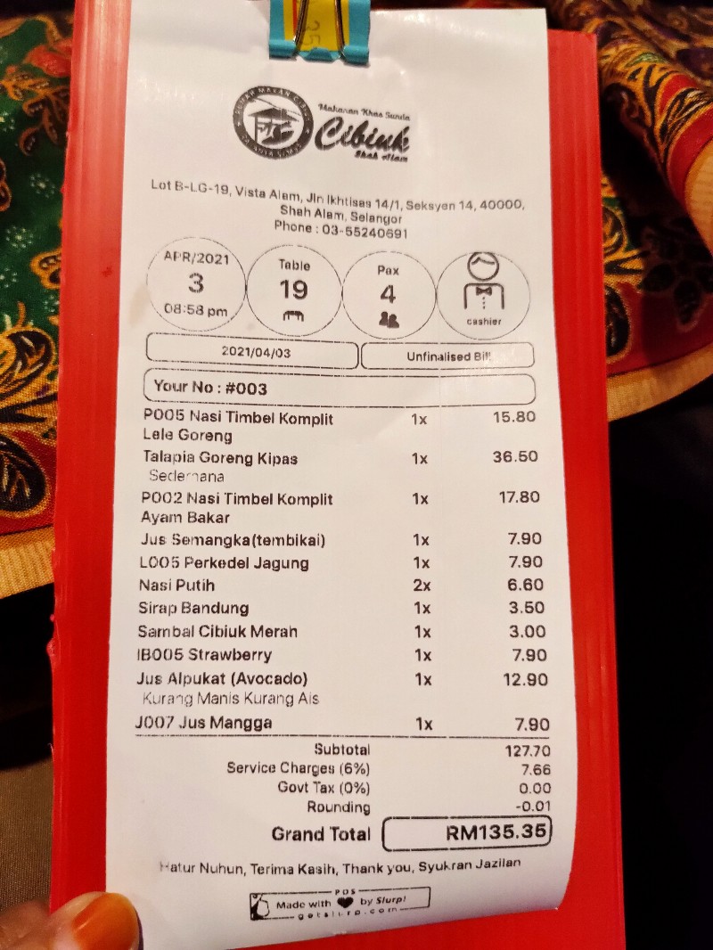 Dinner di Rumah Makan Cibiuk Shah Alam Selangor - Cerita Ceriti Ceritu ...