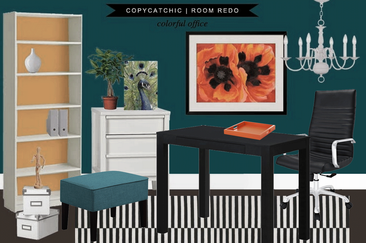 Copy Cat Chic Room Redo | Colorful Office | Copy Cat Chic | Bloglovin’