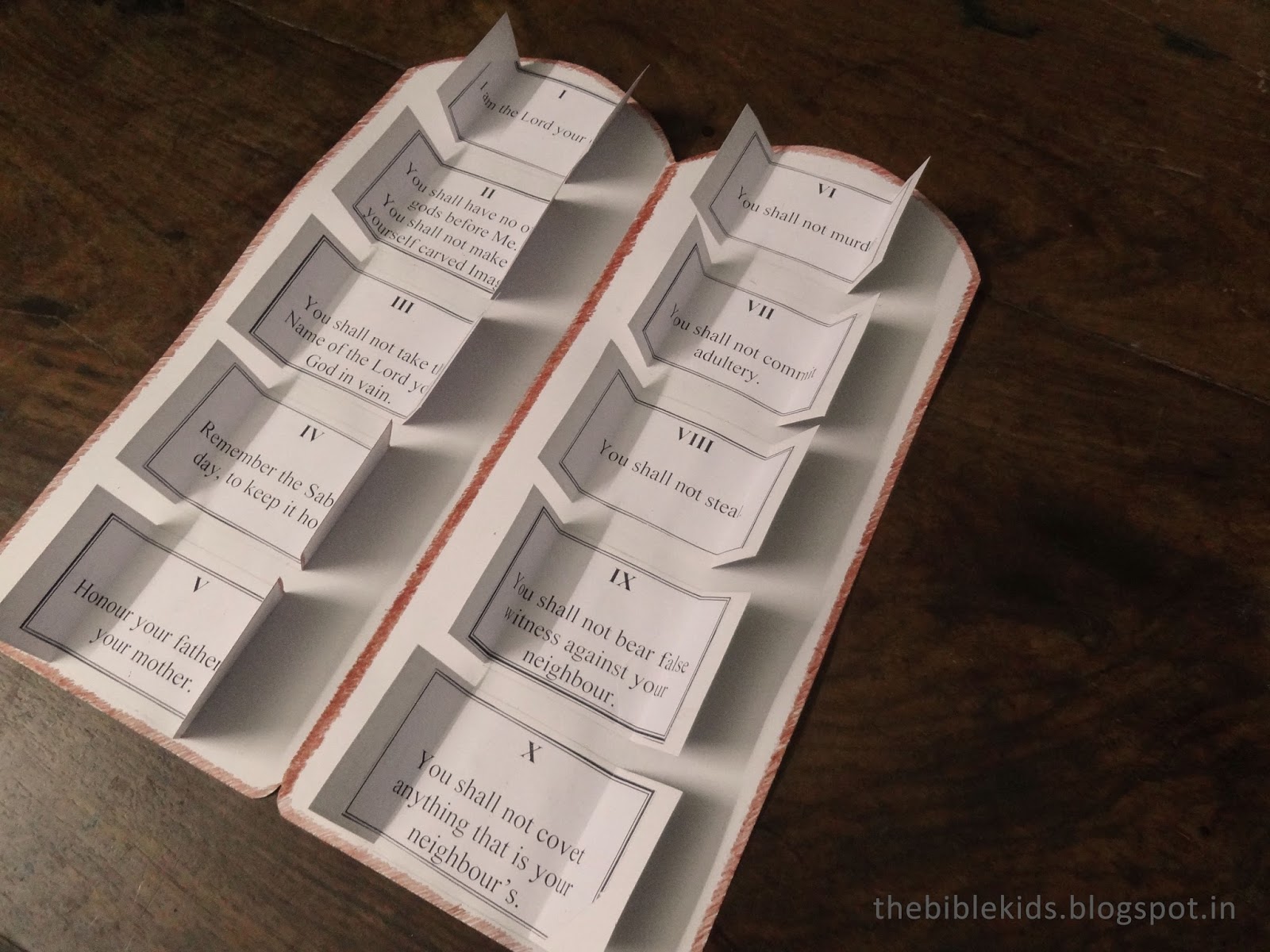 The Ten Commandments Crafts
