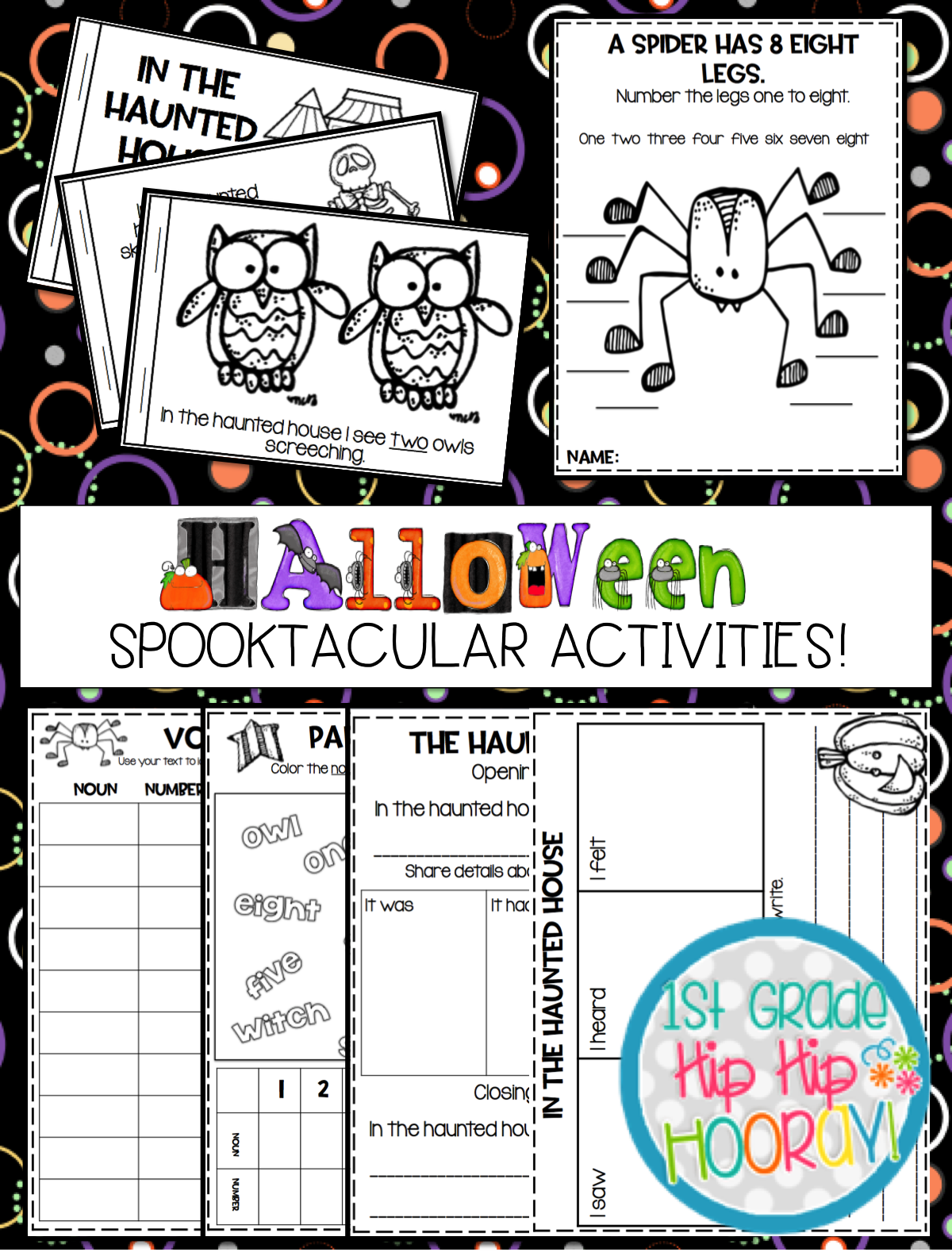 1st Grade Hip Hip Hooray!: Halloween...SPOOKTACULAR Activities!
