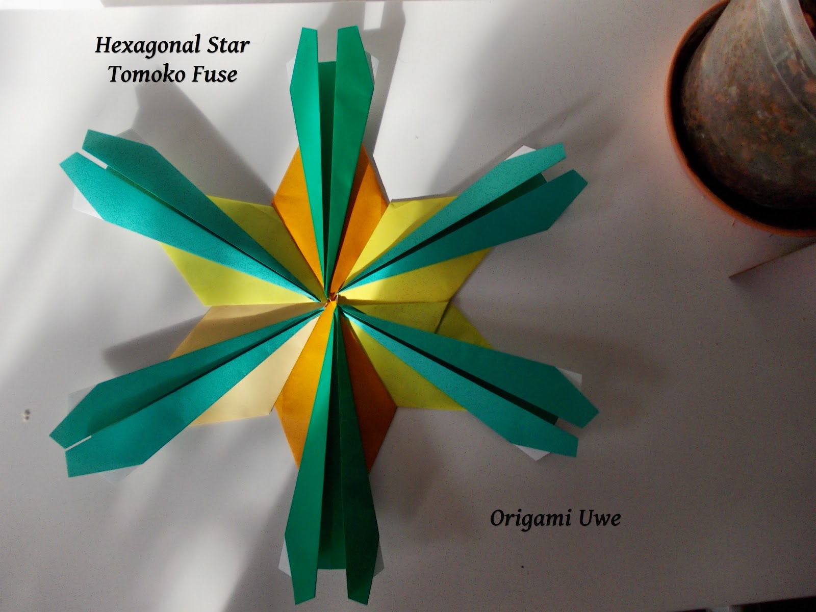 Origami, Fleurogami und Sterne : Hexagonal Star " Accessory 2 " by UR ...