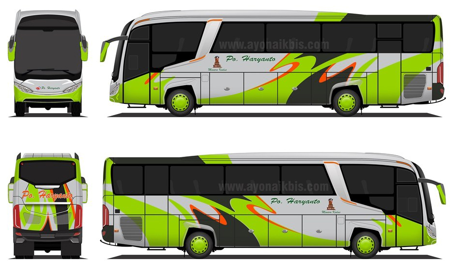 Blueprint bus evolander blupirnt bus indonesia | Membuat Model bus ...