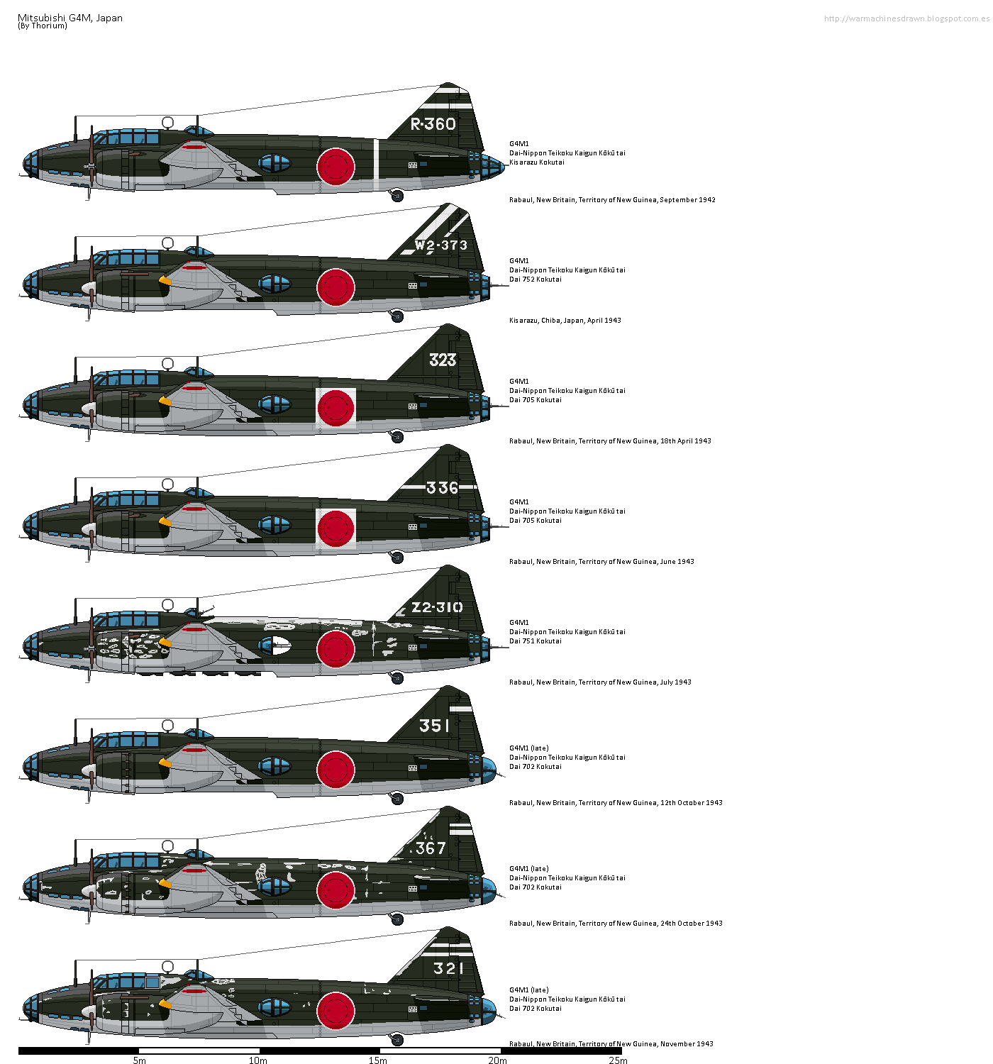 War Machines Drawn: Mitsubishi G4M, part two