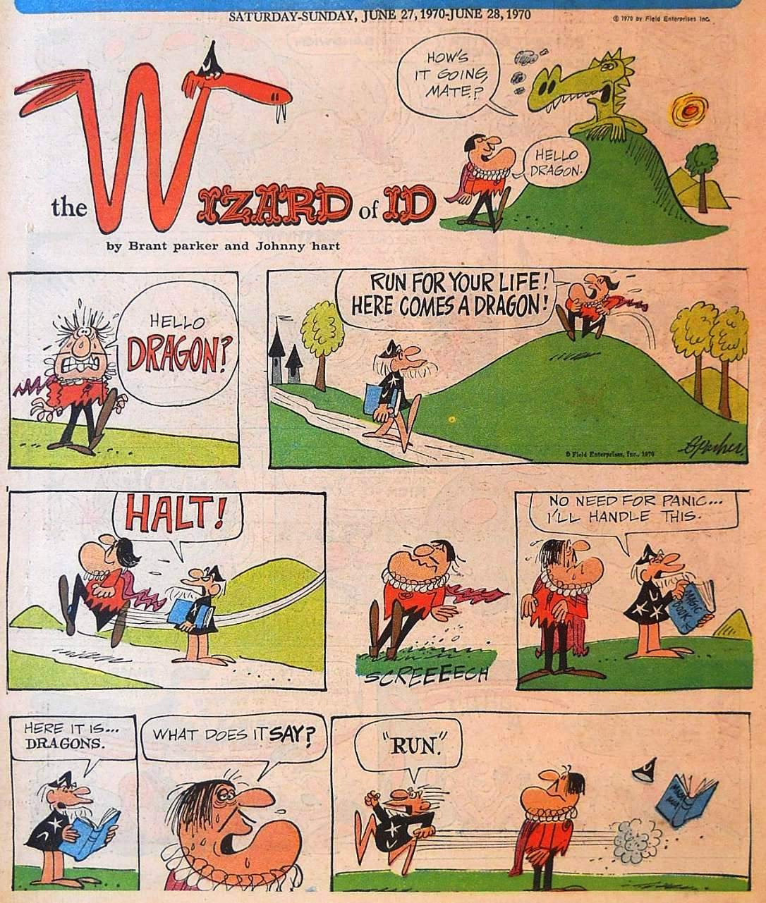 Four-Color Shadows: The Wizard of Id-Brant Parker/Johnny Hart-1970