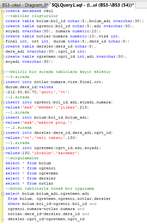 İbrahim KARAMAN: veri tabanı-1