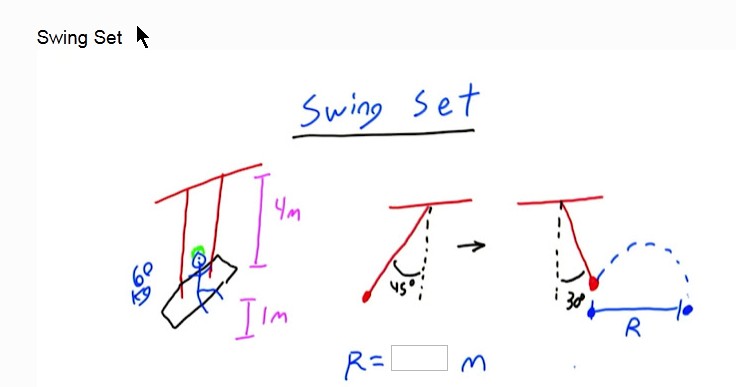 2012 Notes on Physics and Calculus: Unit 5 - Problem 7 ==> Swing Set