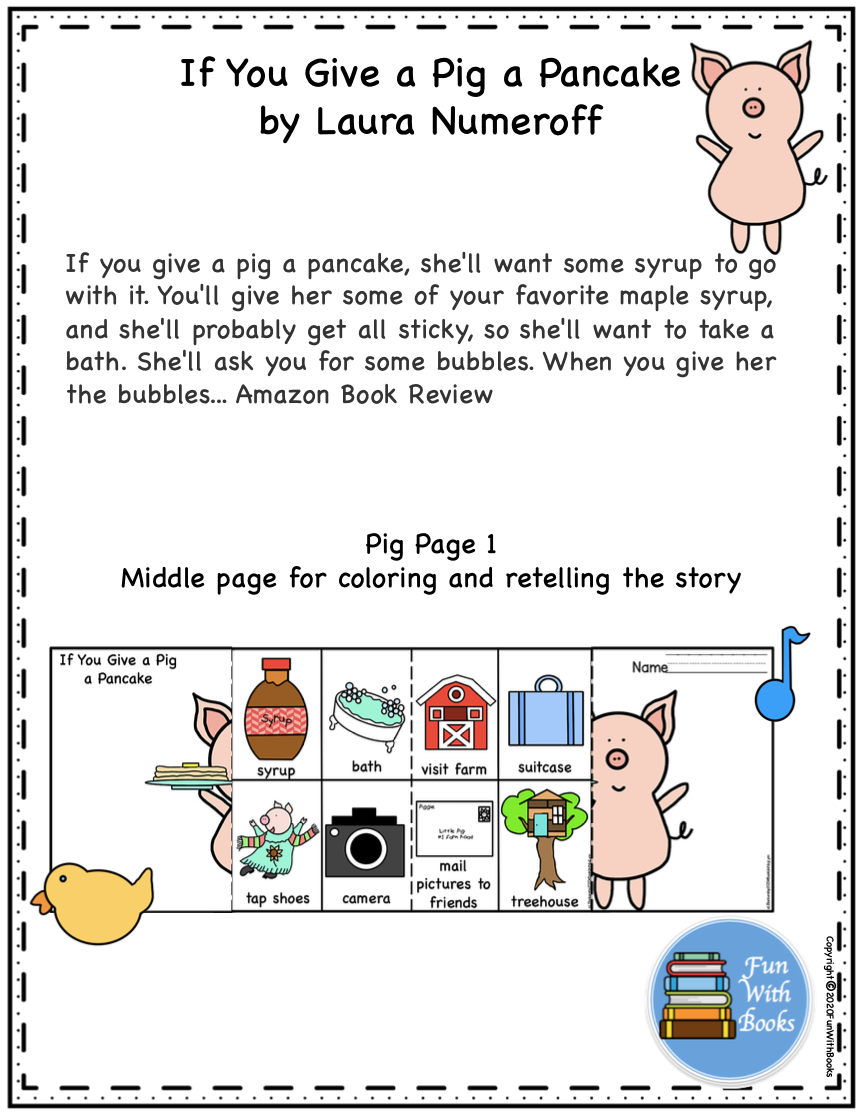IF YOU GIVE A PIG A PANCAKE BOOK CRAFT ~ Book Units by Lynn