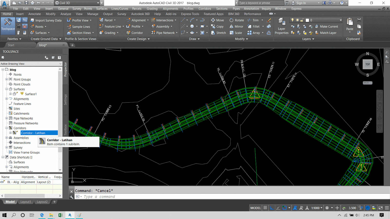 Autocad Civil 3D - Membuat Surface Dari Corridor | Surveyor Drafting