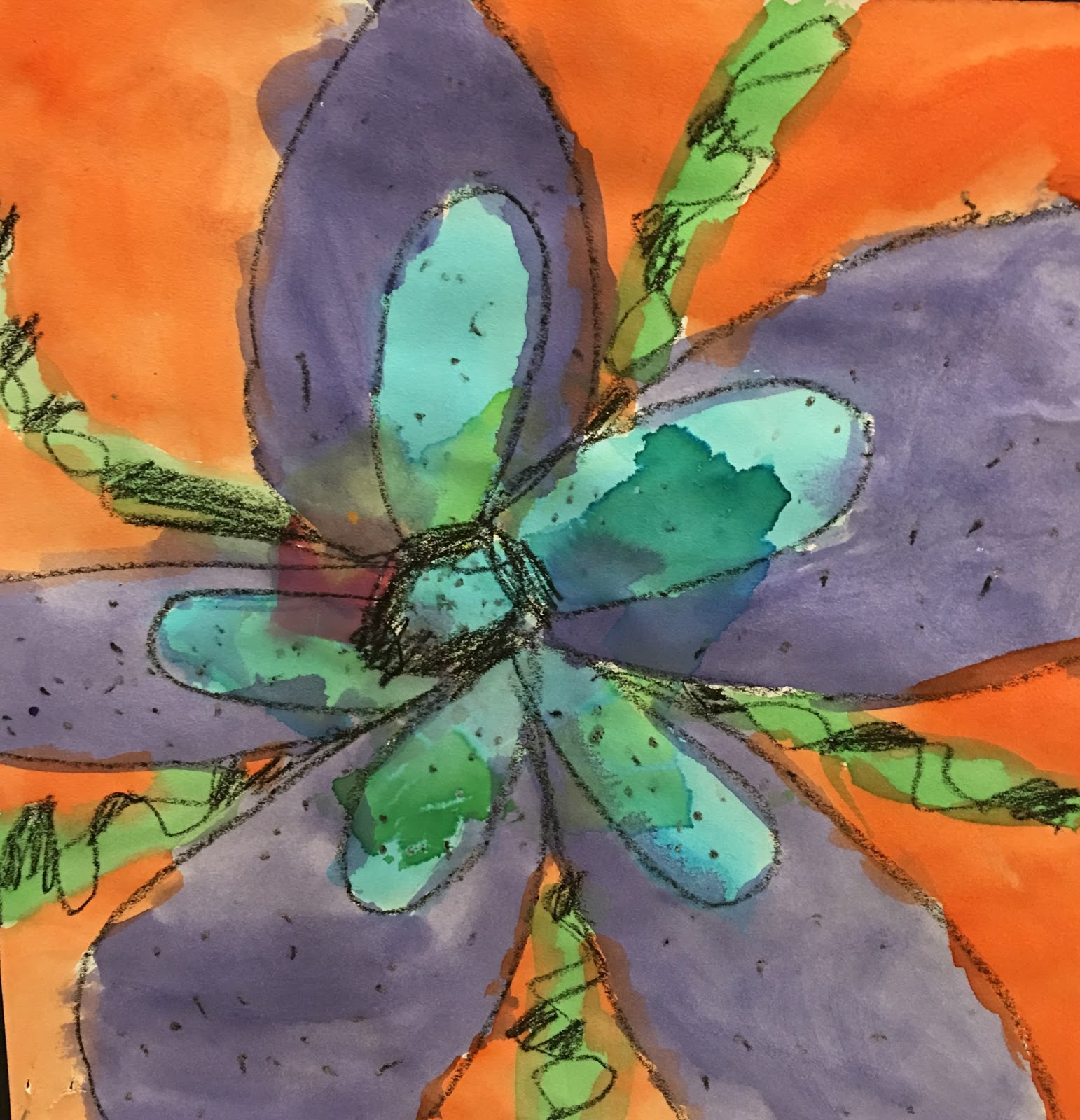 Art Room Blog: 2nd Grade Georgia O'keeffe Flowers...