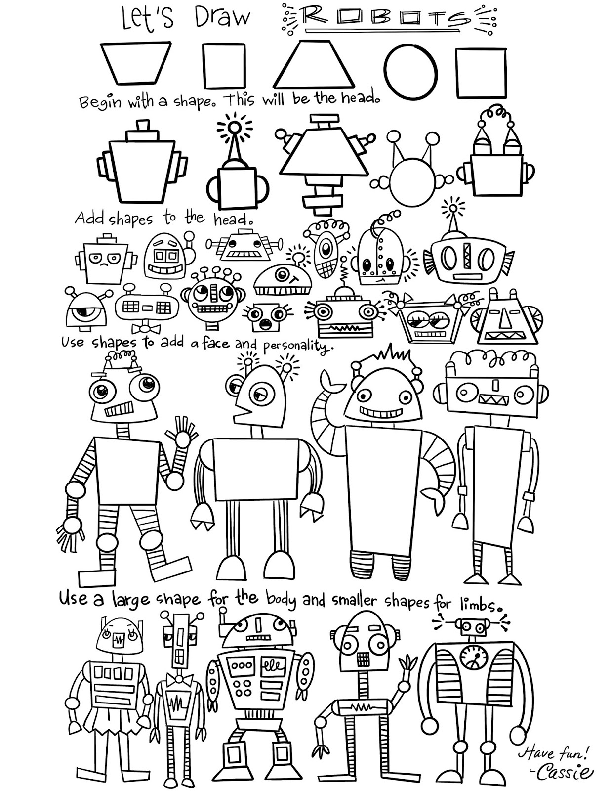 Cassie Stephens: Robot Week! Home-Based Art Making