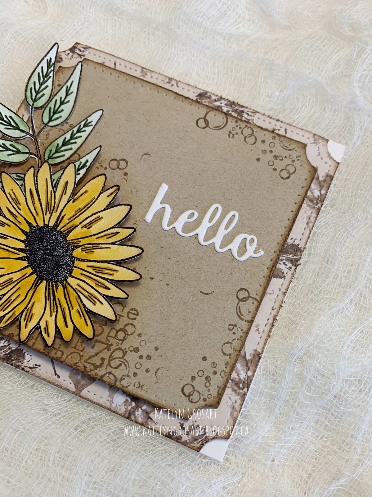 A Creative Journey: Hello Mixed Media Notecard