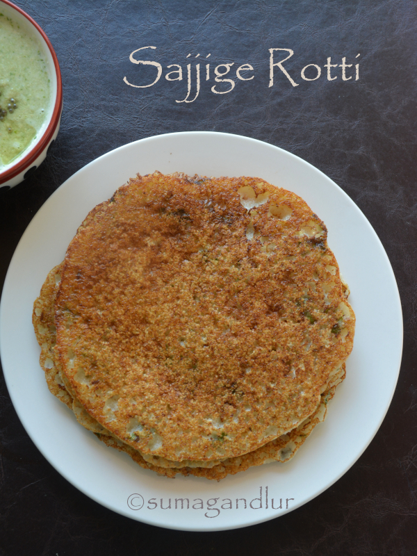 Veggie Platter: A - Z Karnataka Recipe Series ~ S for Sajjige Rotti