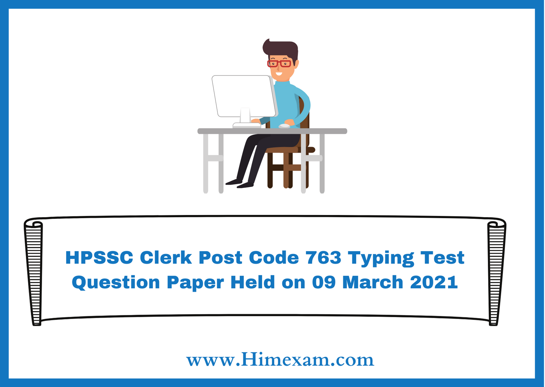 HPSSC Clerk Post Code 763 Typing Test Question Paper Held on 09 March ...