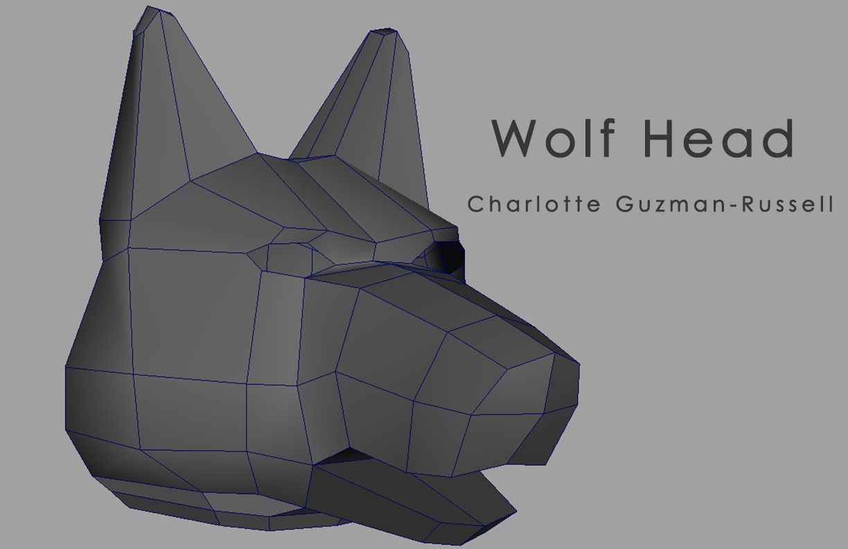ATEC-FAB UTDallas : Charlotte Guzman-Russell: Wolf Head - Pepakura