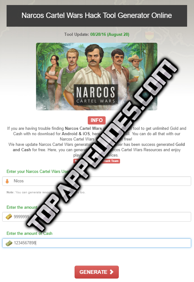 Top Game Cheats: Narcos Cartel Wars Gold Cheats