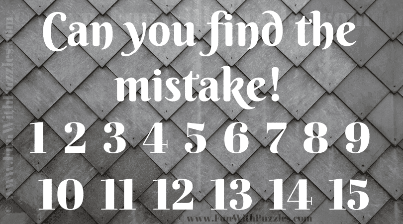 Challenging Find the Mistake Puzzle for School Students