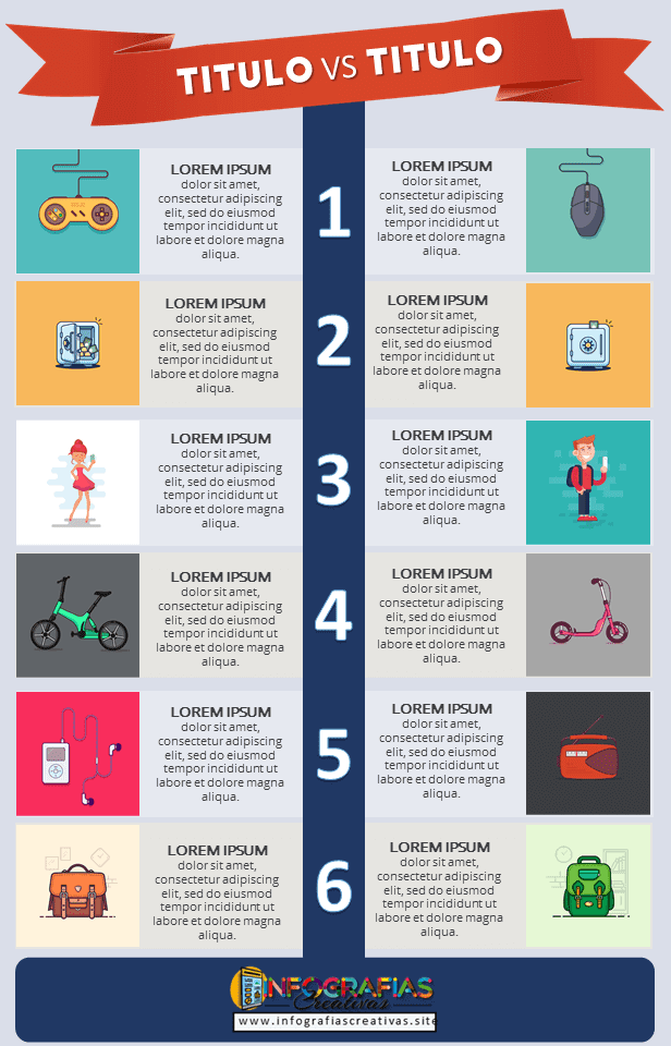 Descargar plantillas para infografías comparativas gratis Unicas