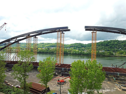 Industrial History: New Bridge over Ohio River at Wellsburg, WV, Bridge