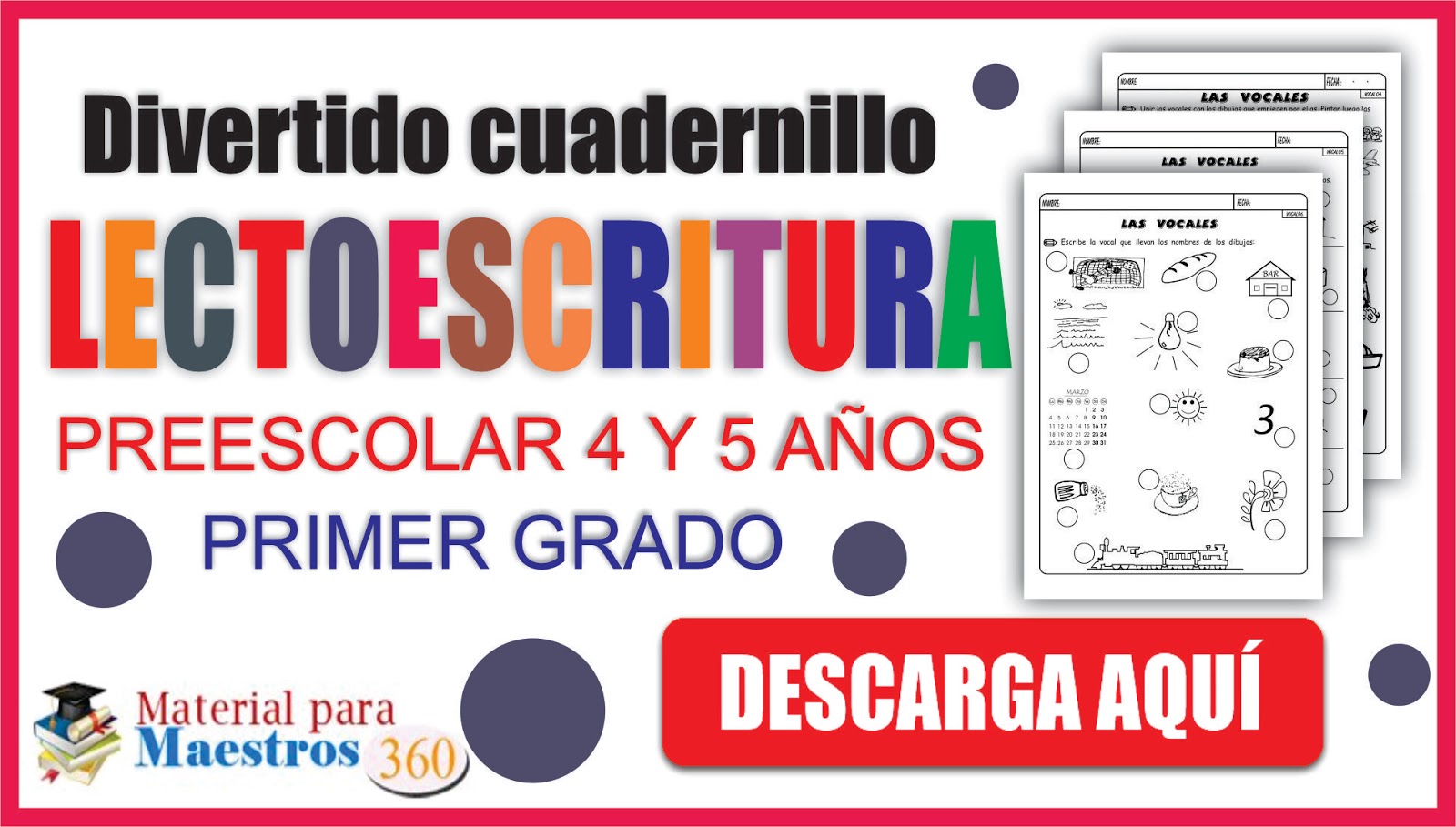 DIVERTIDO CUADERNILLO DE LECTOESCRITURA PARA NIÑOS DE 4 , 5 AÑOS Y ...