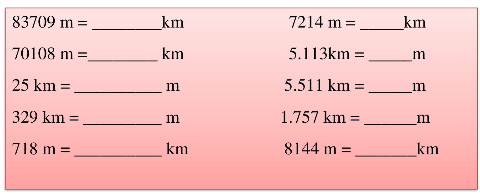 Lesson Planning of Conversion of Units of Lengths (Km into M) Subject ...