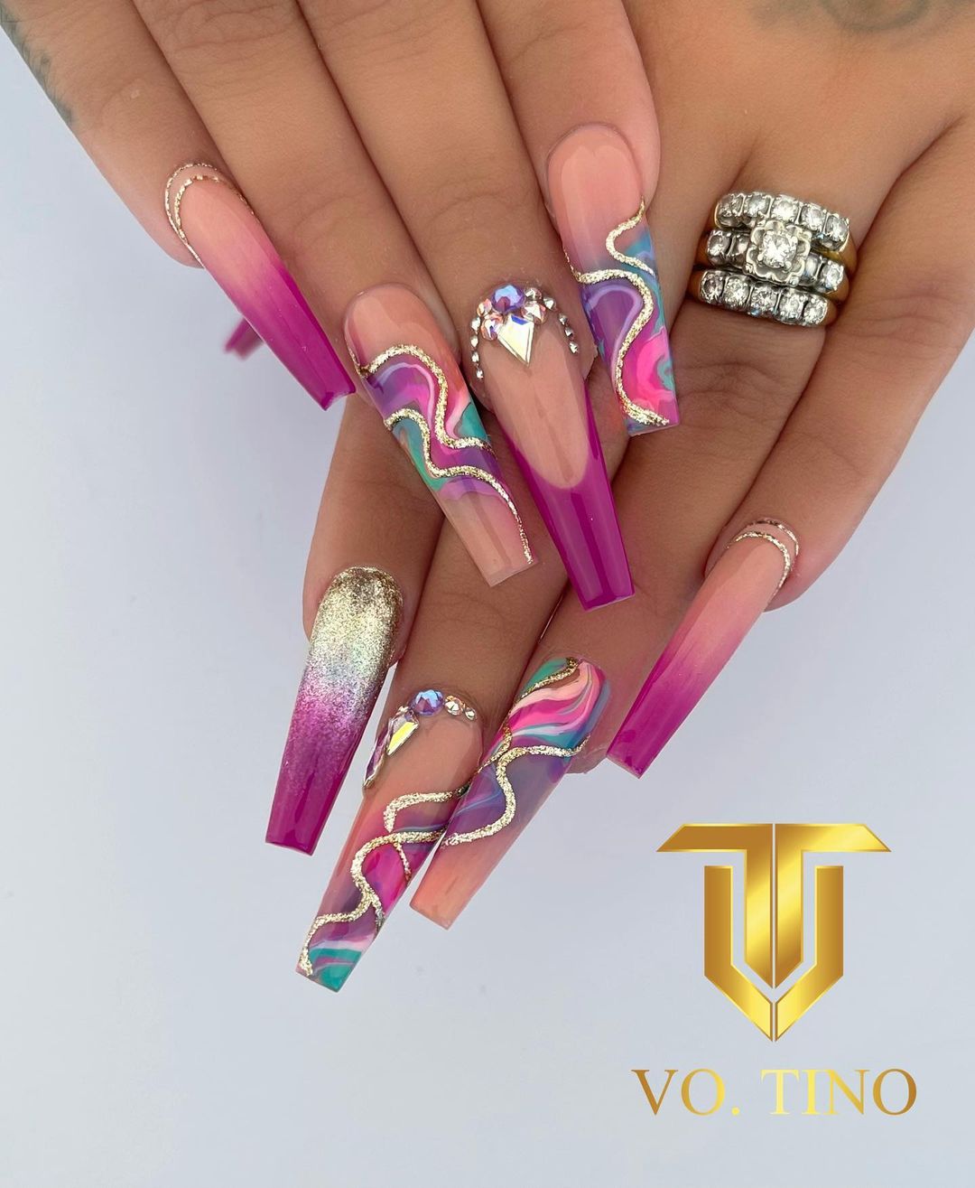 Exclusive luxury nail art designs by Vo.tino | Melody Jacob