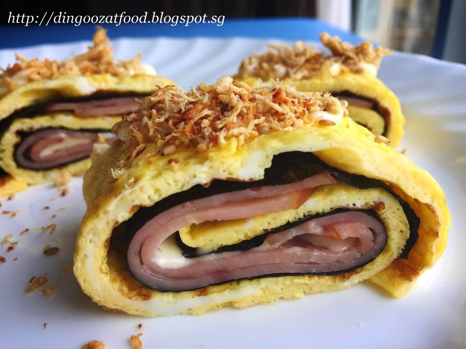 Miki's Food Archives : Dingoozat's Seaweed & Ham Cheesy Egg Roll 海苔火腿芝士蛋卷
