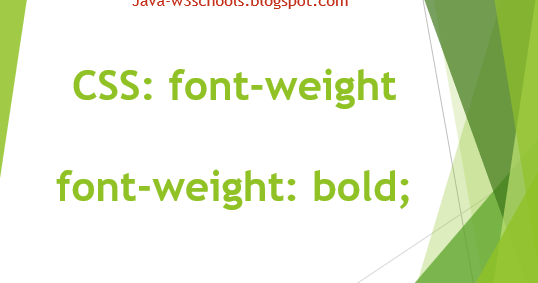 CSS Property: font-weight Examples | JavaProgramTo.com