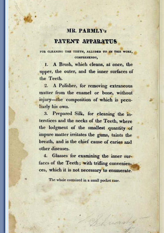 National Flossing Council: Oldest Printed Reference to Dental Floss (1820)