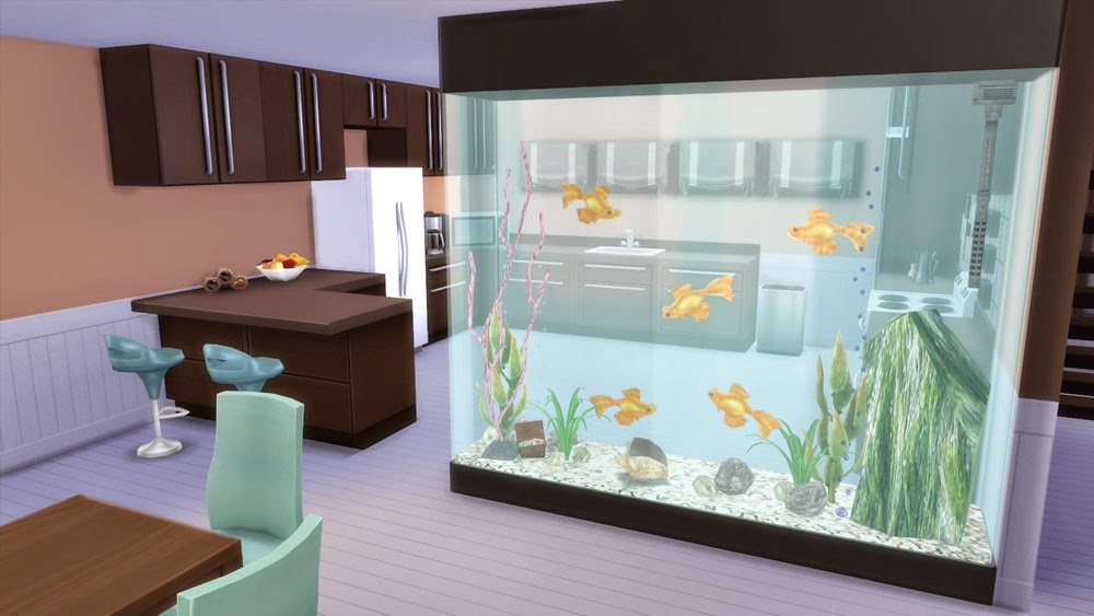 Corporation "SimsStroy": The Sims 4. Partition aquarium decor.