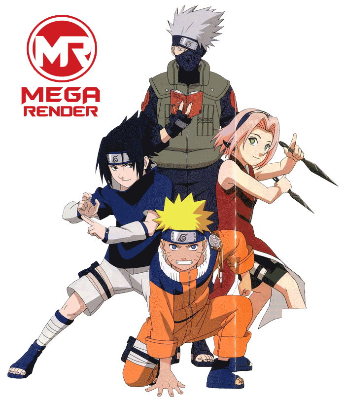 Render Naruto Classico Time 7 Kakashi Hatake, Sasuke Uchiha, Naruto ...