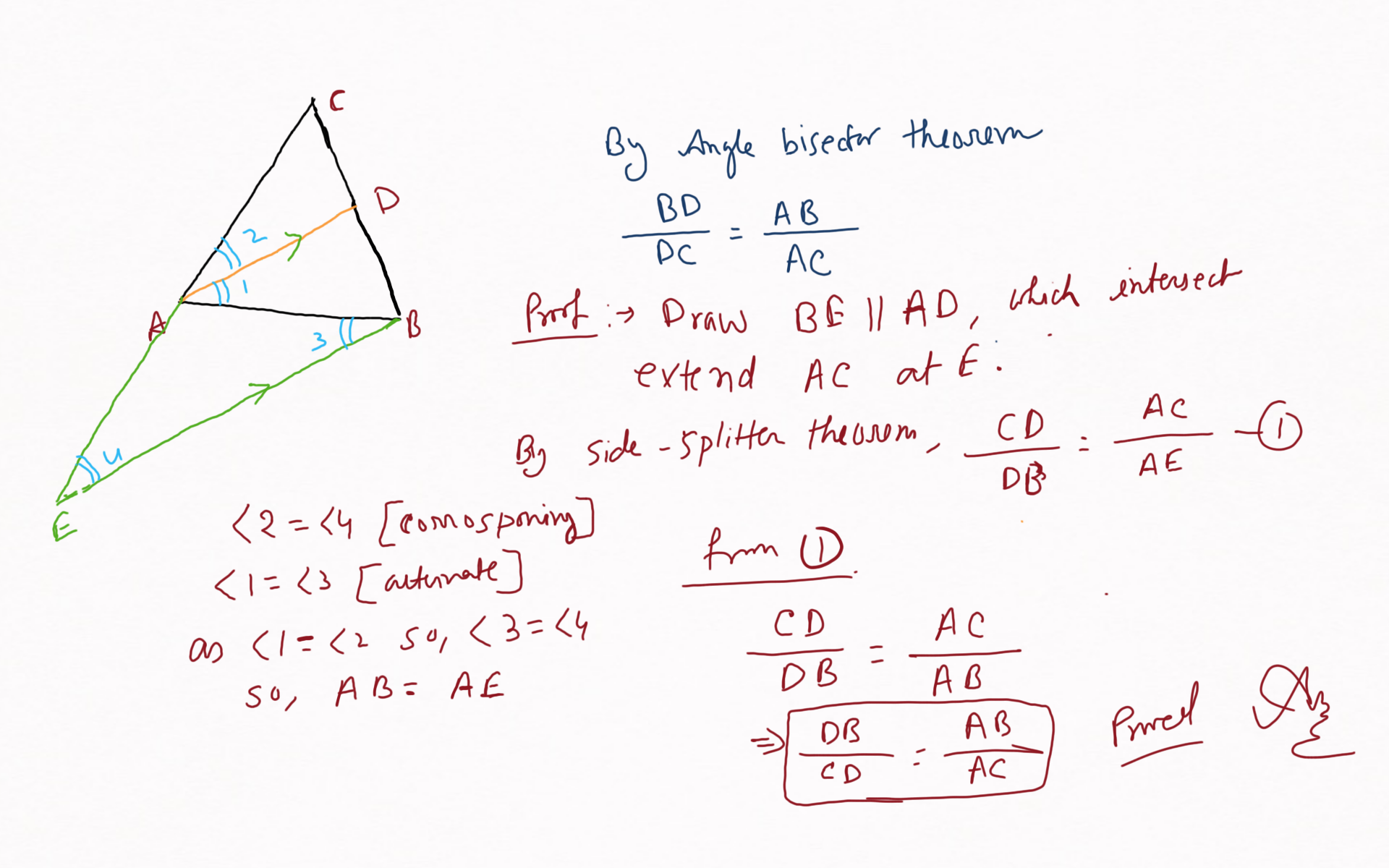 Update ANS: Angle bisector Theorem