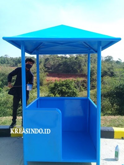 Jasa Pos Satpam Besi Portable Minimalis Modern Bebas Custom Ukuran