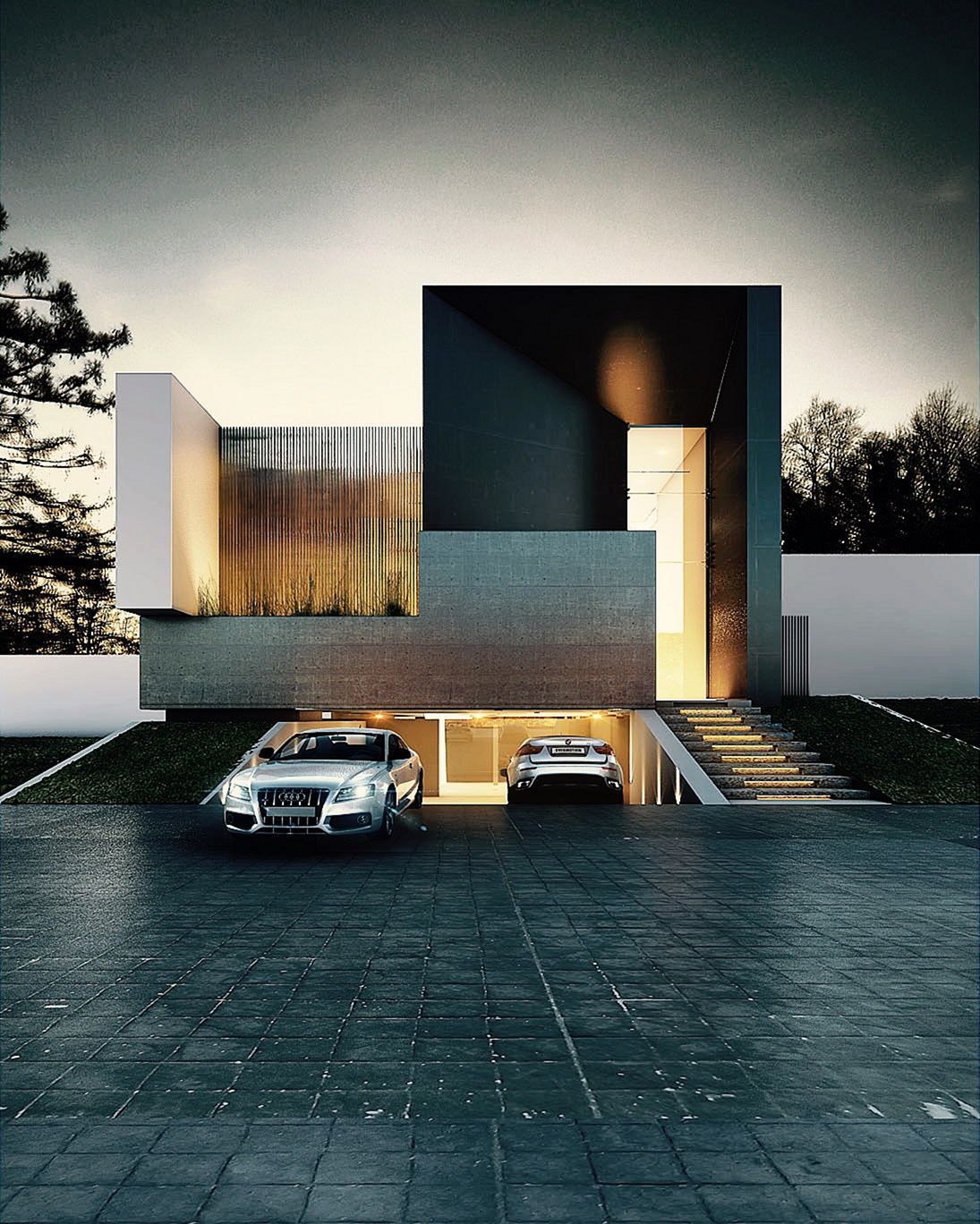 OAD Internacional: Las Modernas Casas Con Parqueo Subterráneo - 19 Diseños